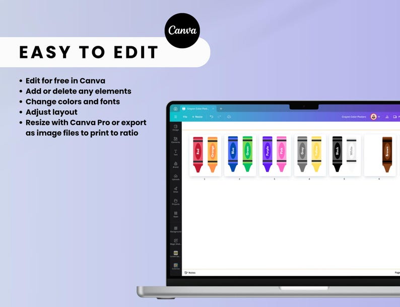 Color Posters for Bulletin Board Editable Classroom Template, Printable ...