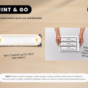 Student Desk Name Tags Composition Book Theme, Editable Classroom ...