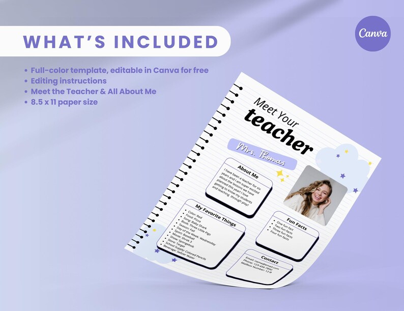 Meet the Teacher Classroom Template, Printable Canva Teacher ...