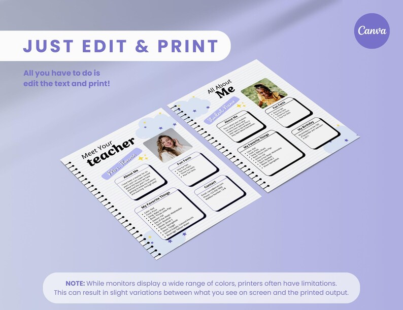 Meet the Teacher Classroom Template, Printable Canva Teacher ...