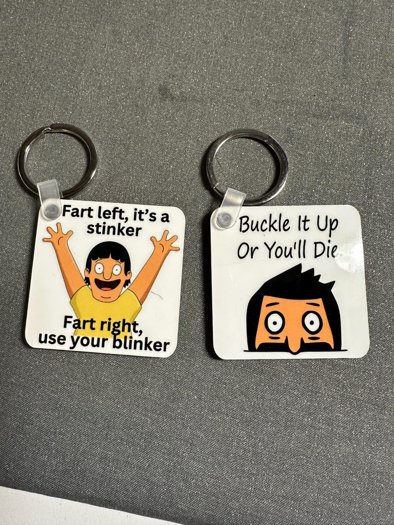Bob's Burgers Funny Quotes Keychain, Belcher Family 2-inch Square - Etsy