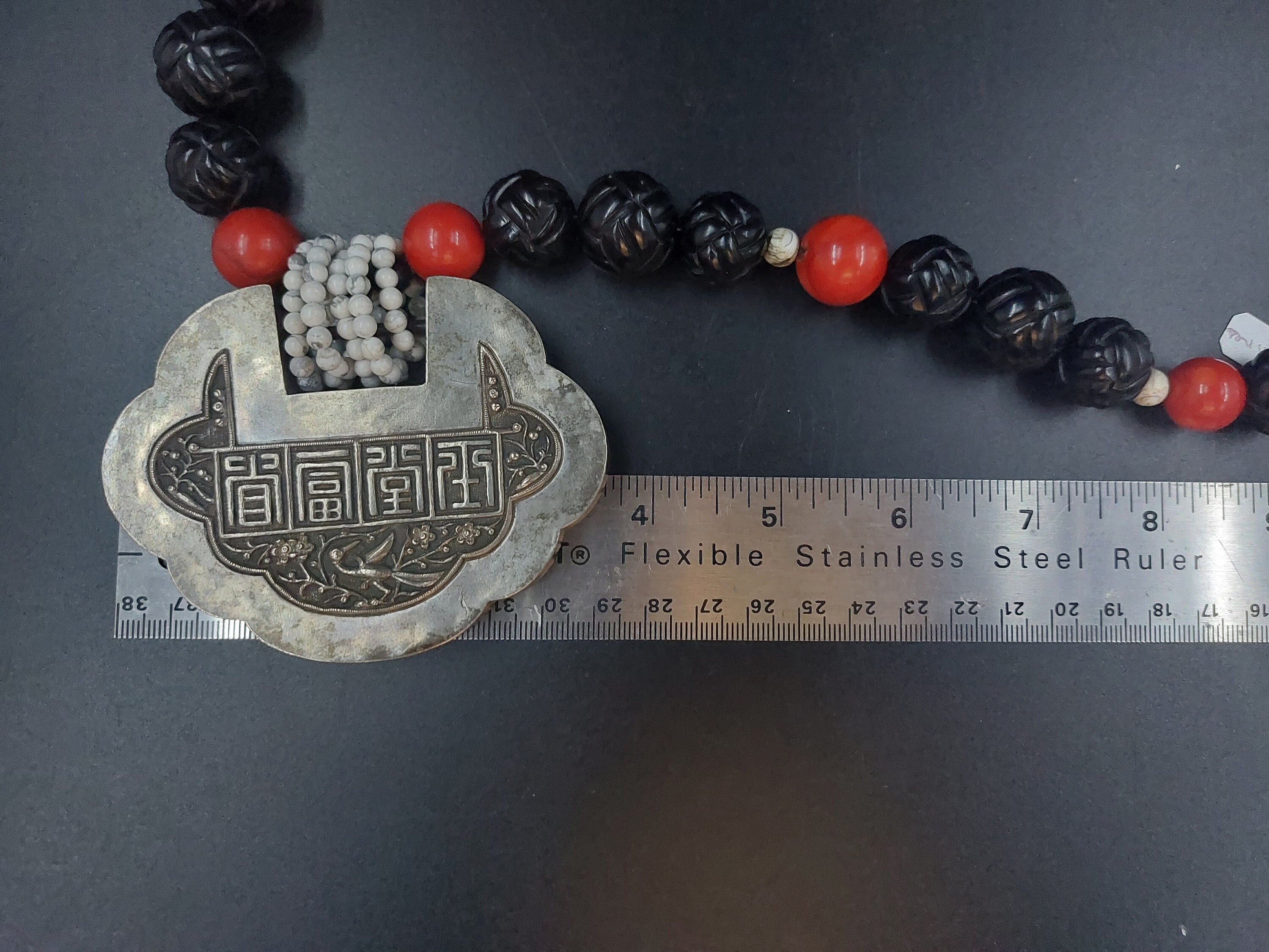 Antique Chinese Silver Repousse Ching Dynasty Lock Pendant | Etsy