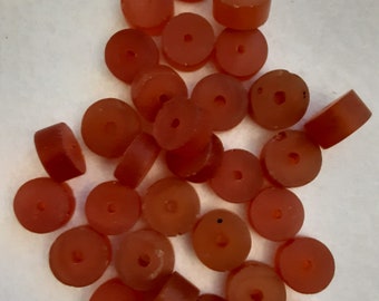 180 Light Orange Mini-disk Sandcast Beads: Small Glass Beads - Etsy