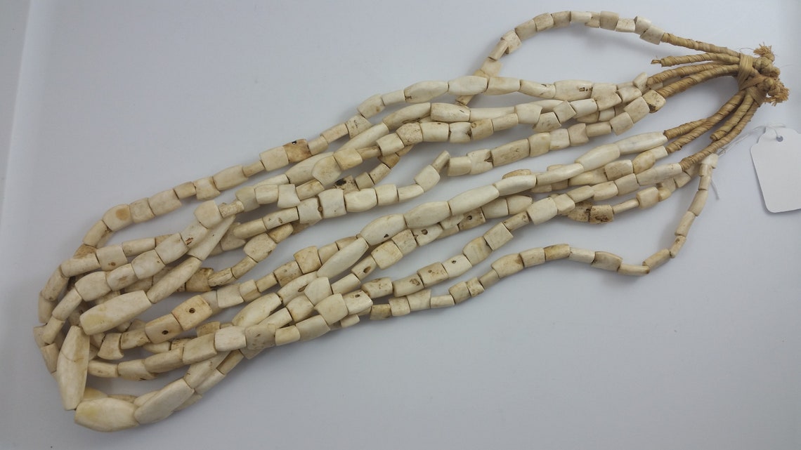 X1 Vintage Tribal African Shell Bead 16" Drop Long Strand Necklace - Etsy