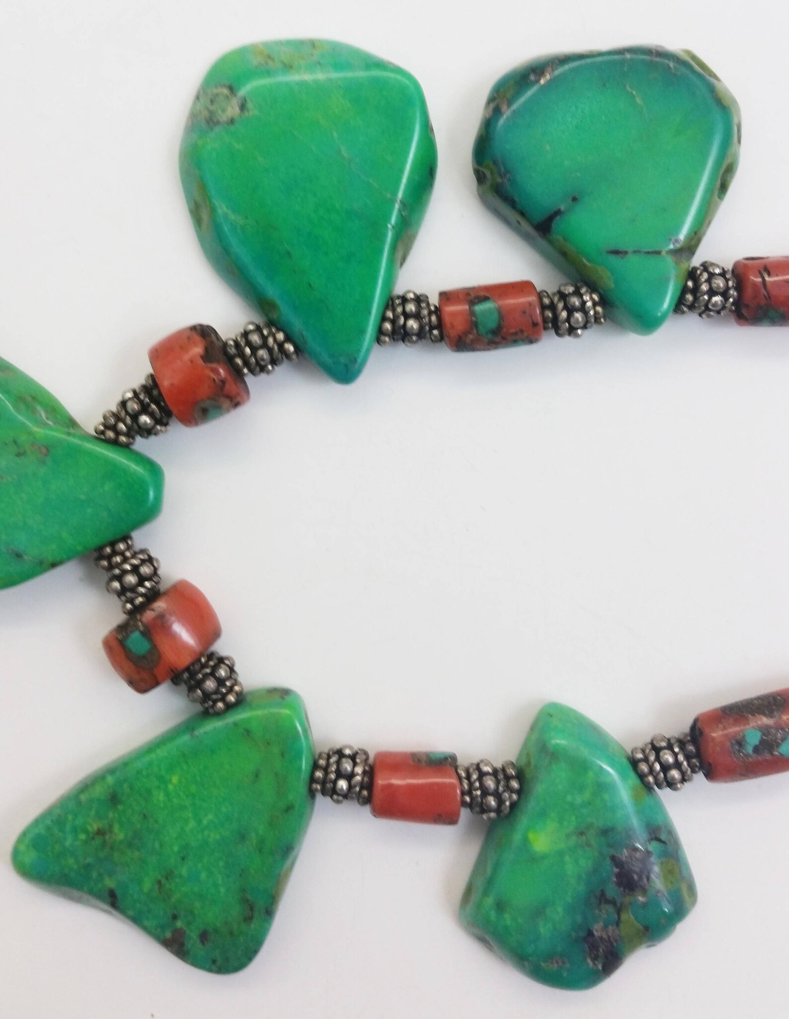Handcrafted Carico Lake Turquoise Stone Pendants Necklace W ...
