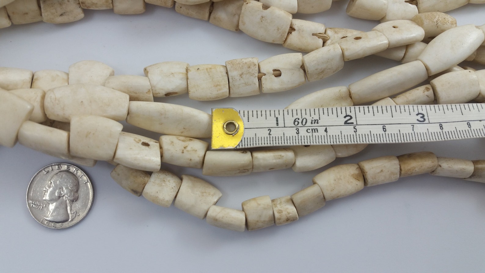 X1 Vintage Tribal African Shell Bead 16 Drop Long Strand | Etsy