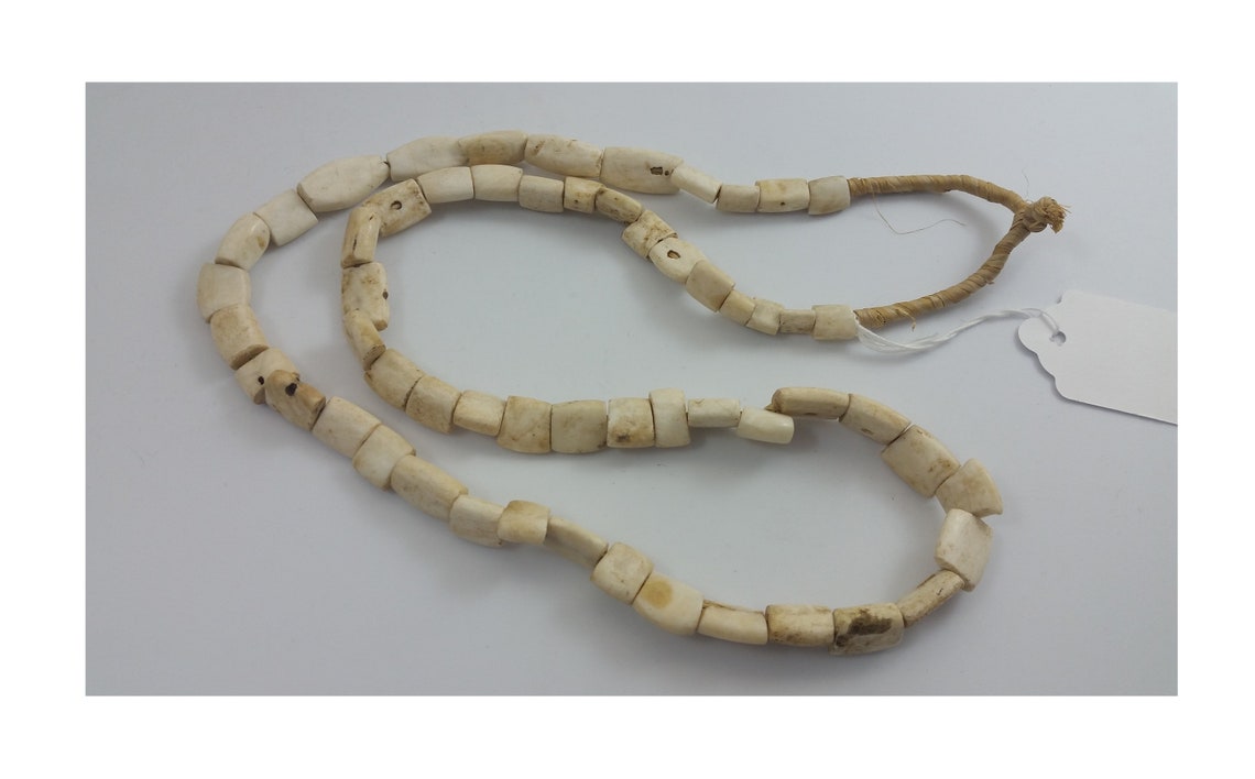 X1 Vintage Tribal African Shell Bead 16 Drop Long Strand | Etsy