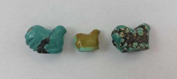 Hand Carved Chinese Turquoise Stone Chicken Fetish Pendant or | Etsy