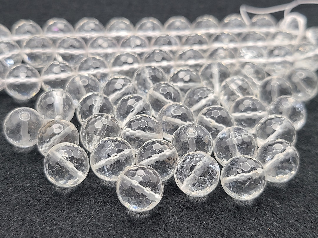 Vintage Spherical Faceted Quartz Beads, Lot of 69 - Etsy