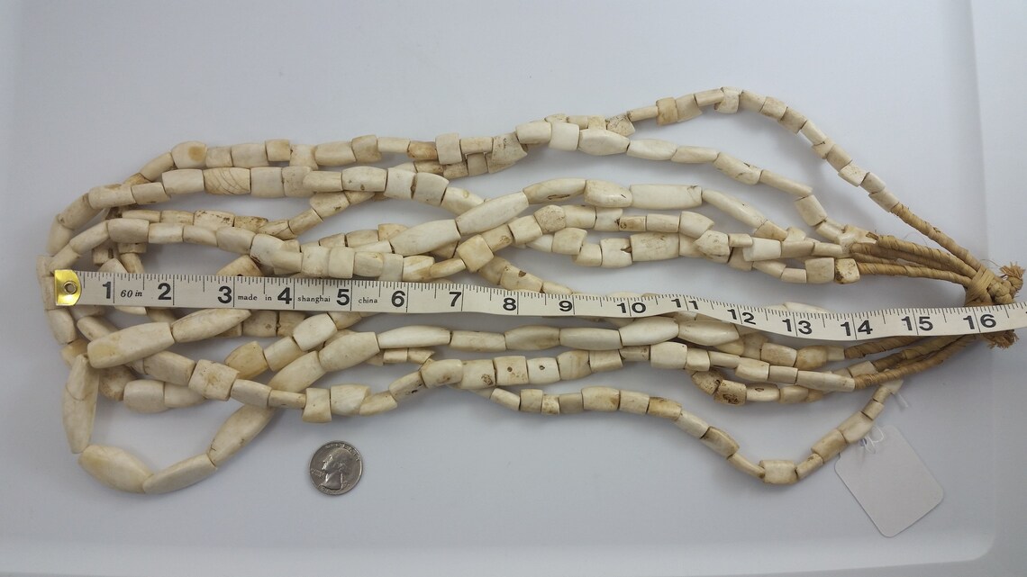 X1 Vintage Tribal African Shell Bead 16" Drop Long Strand Necklace - Etsy