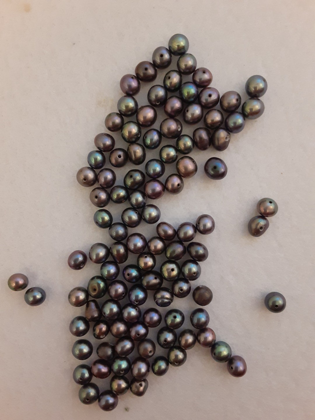 Lot of Rainbow Iridescent Dyed Potato Shape Freshwater Pearl Beads ...