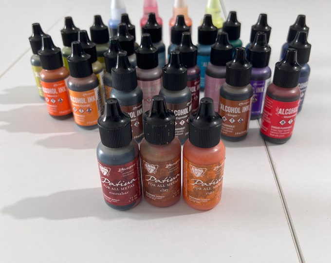 Lot of 31 Alcohol Inks, Ranger Alcohol Inks, Marabu Alcohol Ink ...