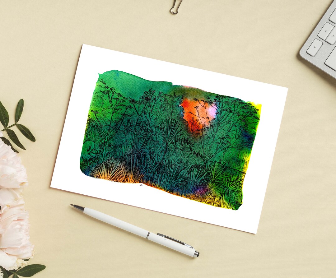 Illustration 'amazonian Jungle' / Post Card 413 - Etsy