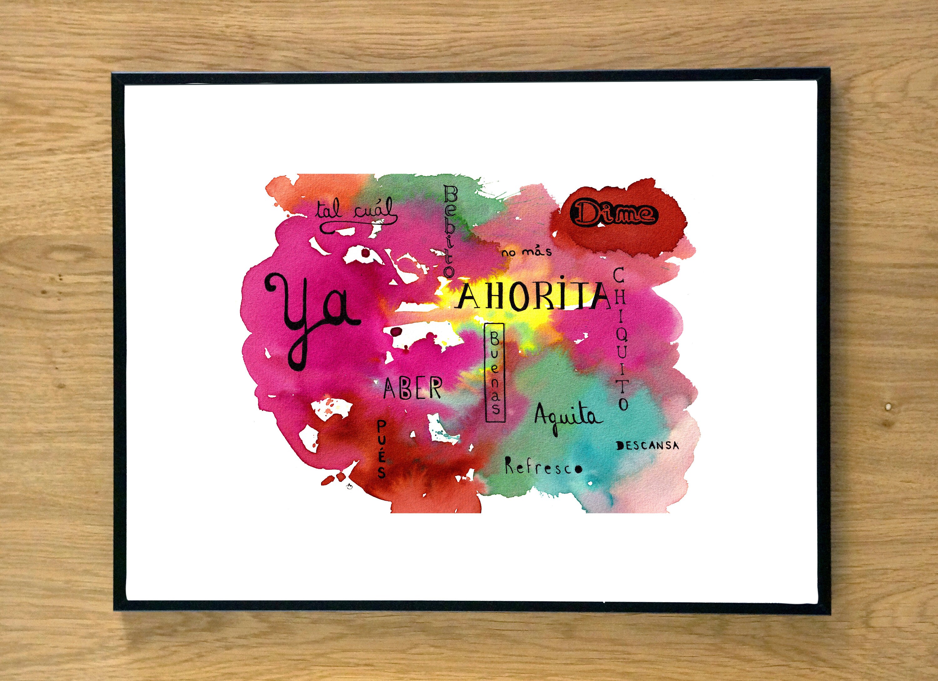 Illustration 'spanish Word Cloud' / Poster 11.8 X 15.7 - Etsy