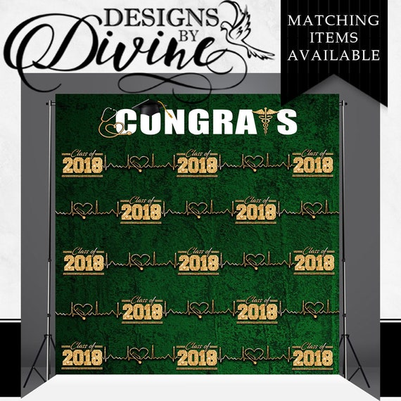 Custom Graduation Backdrop Nurse Graduation Banner | Etsy