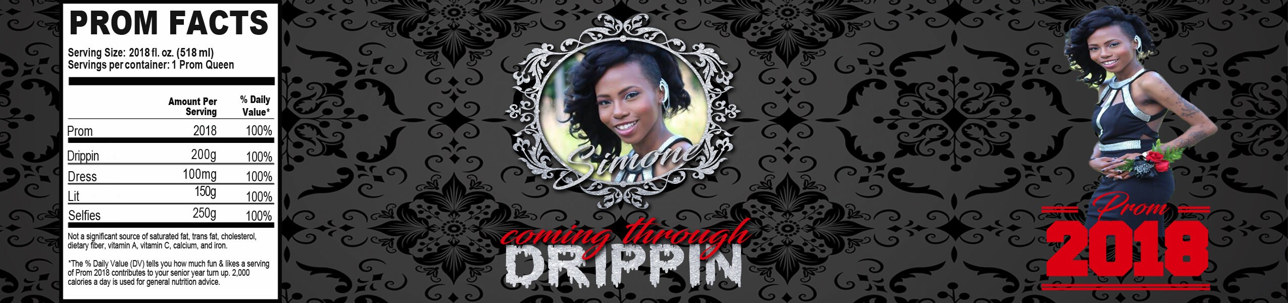 Prom Water Bottle Labels - Coming Through Drippin - Cardi B - Custom ...