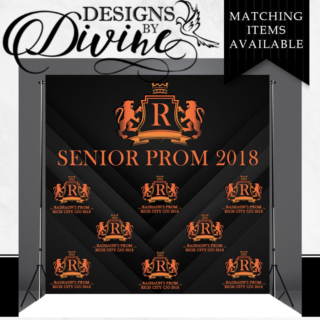 Custom Prom Backdrop - Royalty - Graduation - Banner - Step & Repeat ...
