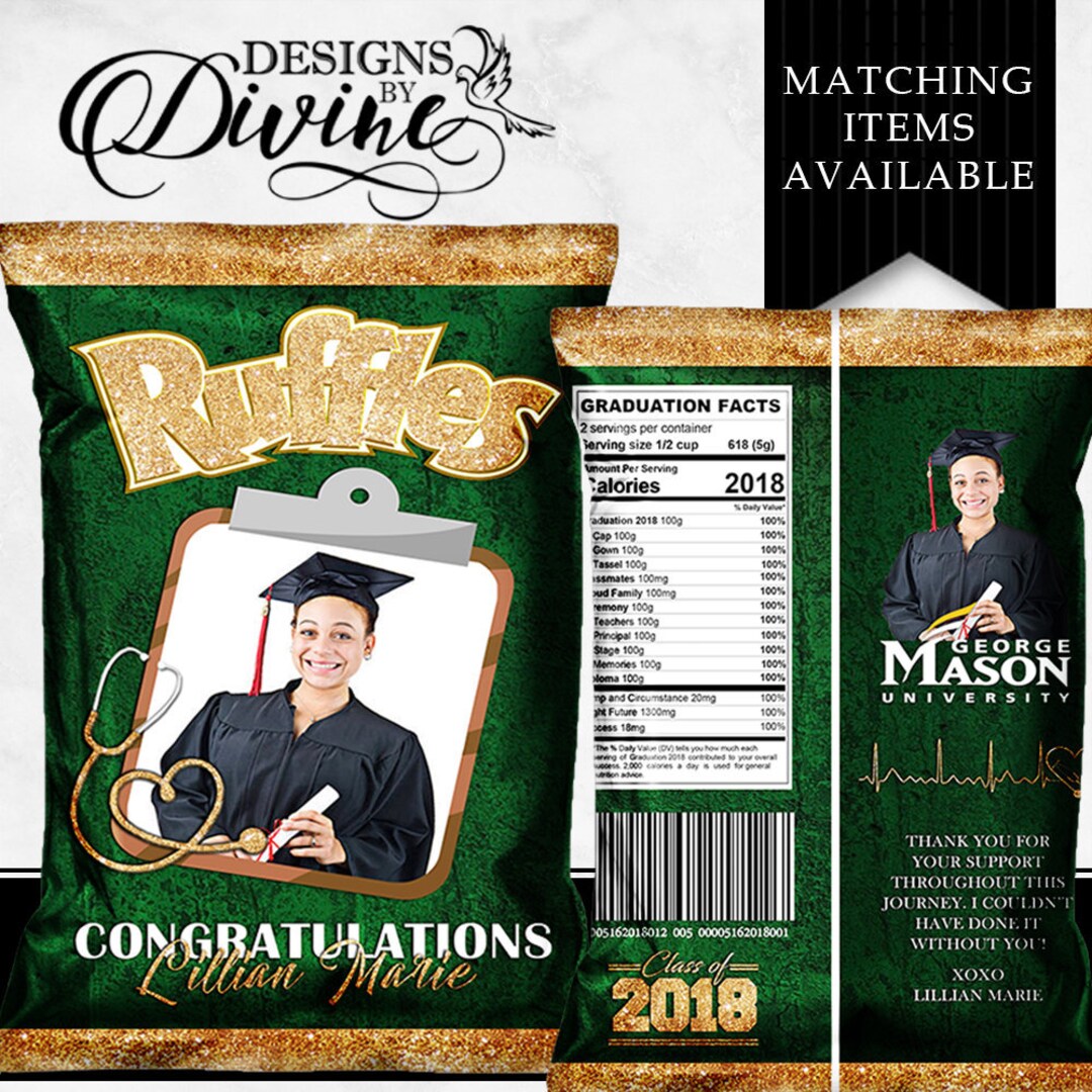 Nurse Graduation Chip Bags - Nurse - RN - Grad - Custom Chip Bags ...