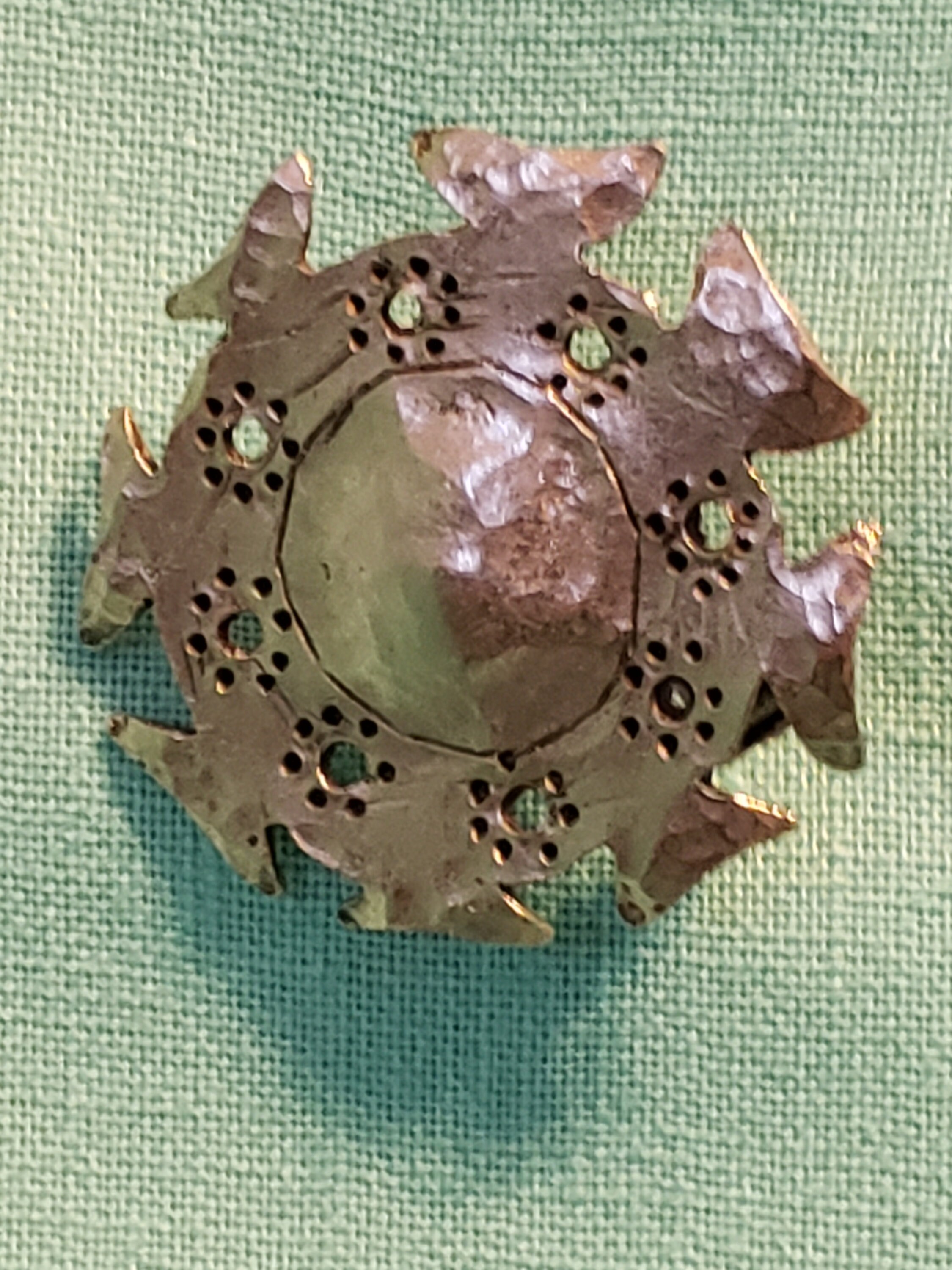 Vintage metal broche / Pin broche hecho a mano estilo | Etsy