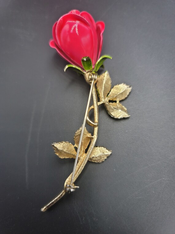 Vintage Metal Rose Brooches - Gem