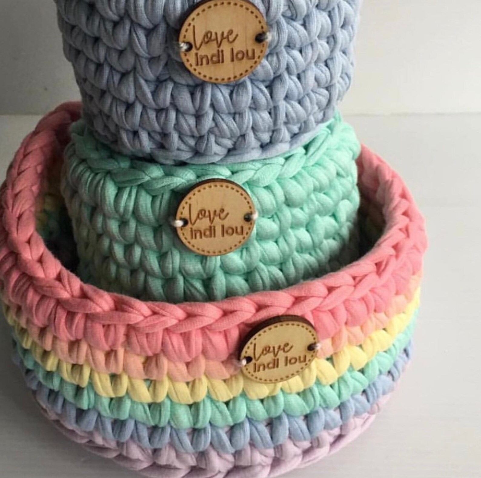 Rainbow Baskets Your Choice of Pastel or Bright Shades - Etsy