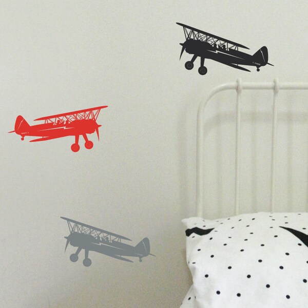 Biplane Decals - Etsy