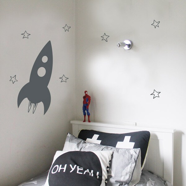 Rocket Wall Decal - Etsy UK