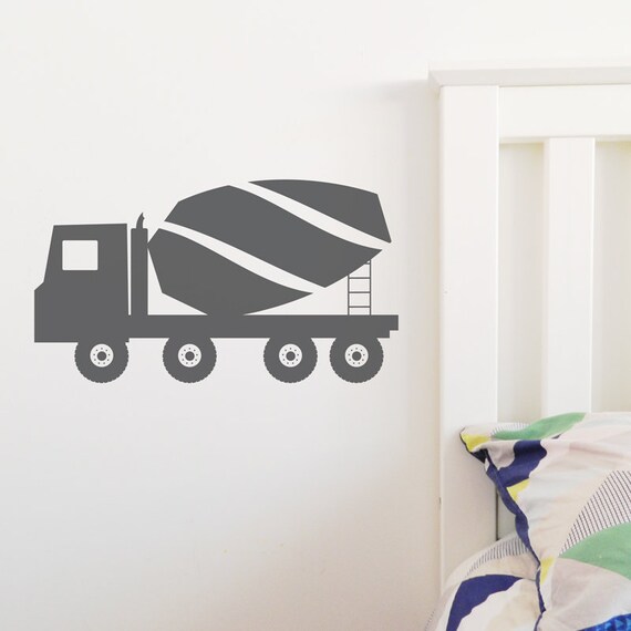 CEMENT MIXER TRUCK Wall Sticker Removable Decal Made in | Etsy
