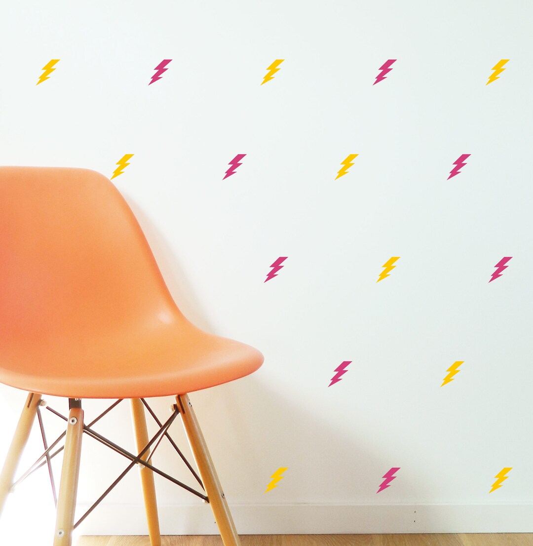 LIGHTNING STRIKES Pattern Wall STICKER Removable Decal Made - Etsy