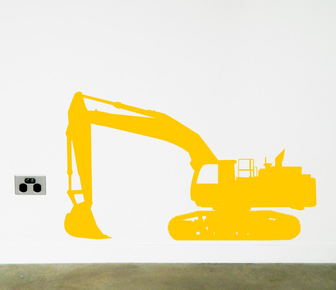 DIGGER EXCAVATOR Wall Sticker Removable Decal Made in - Etsy