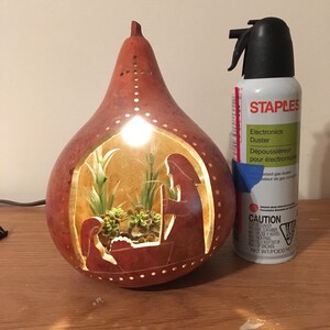 Nativity Gourd, Nativity Lamp, Nativity Lantern, Mary Joseph Jesus ...