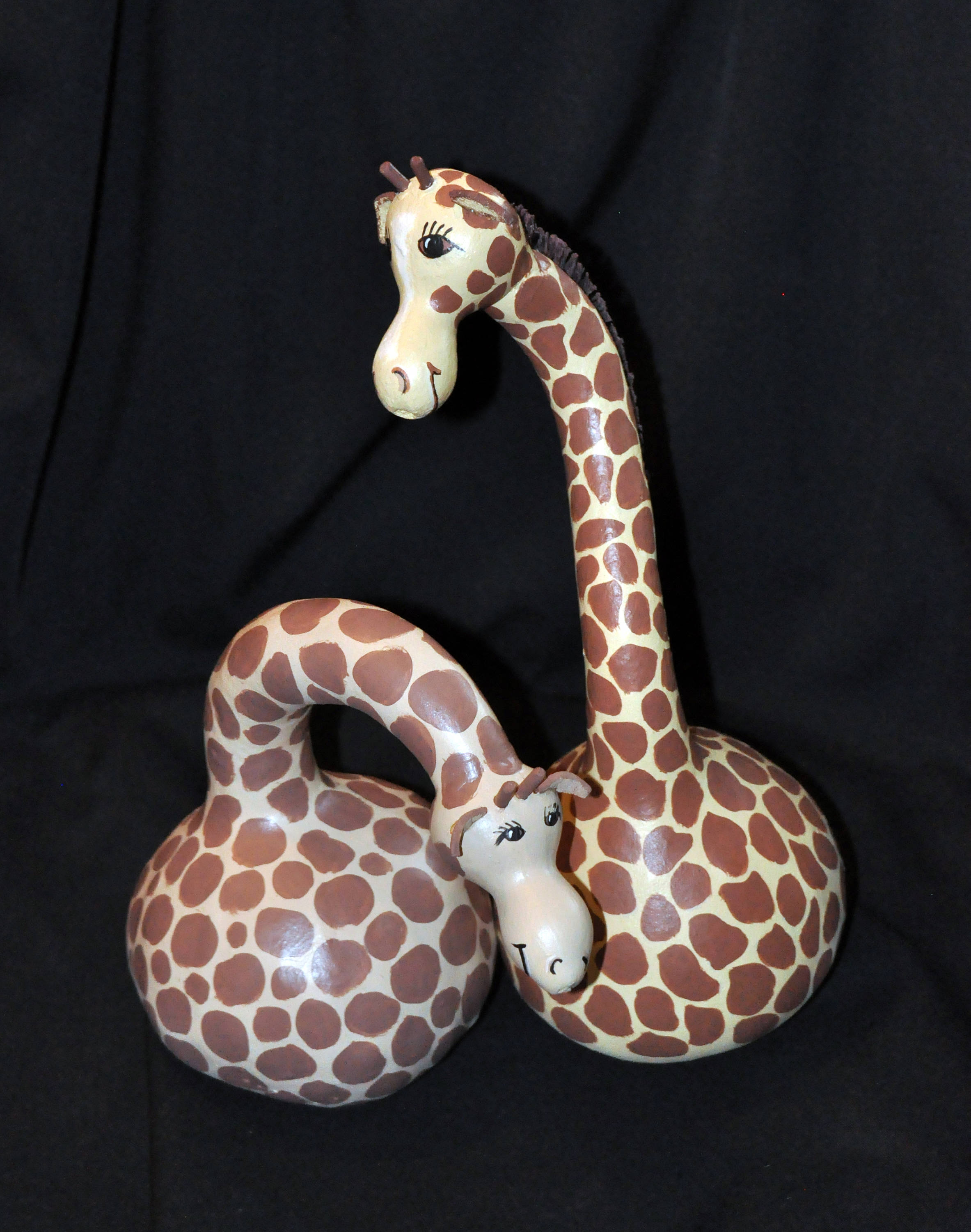 Unique Giraffe Figurines Handcrafted From Gourds, Gourd Art Animals ...