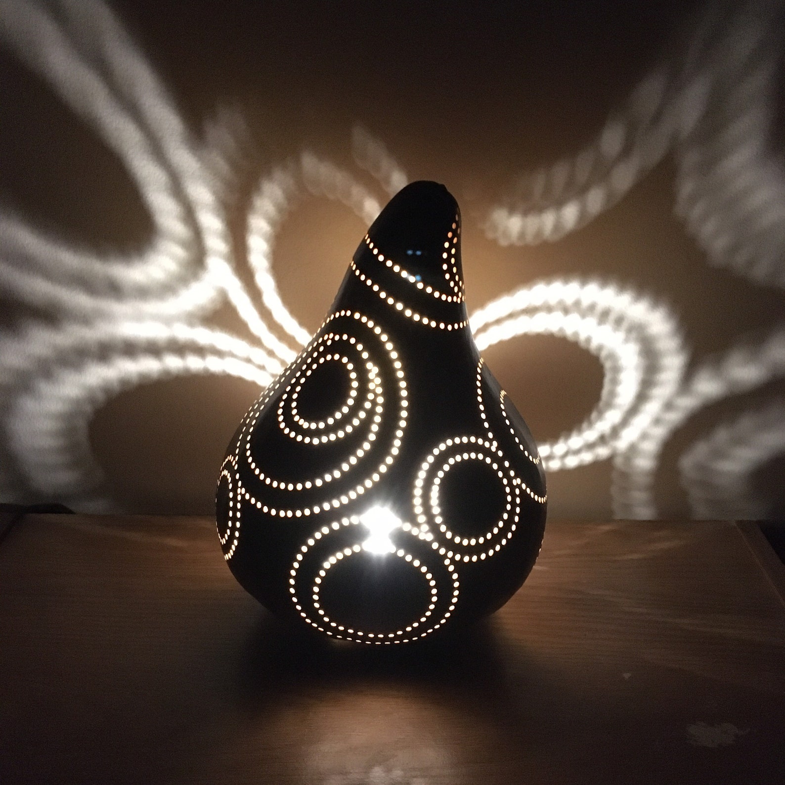 Hand Crafted Gourd Art, Gourd Lantern, Gourd Lamp, Night Light With ...