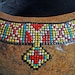 Decorative Bowl, Gourd Bowl, Natural Gourd Bowl, Beaded Design, Native ...