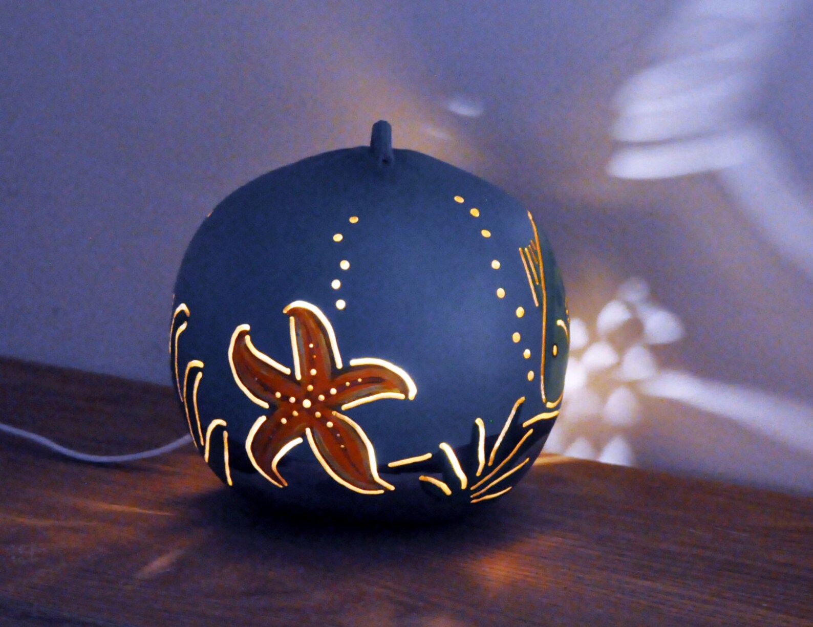 Nautical Night Light, Fish Gourd Lantern, Fish Gourd Lamp, Ocean Theme ...