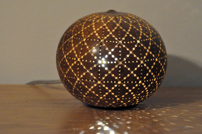 Geodesic Lantern, Decorative Gourd Lamp, Gourd Lantern, Geometric ...