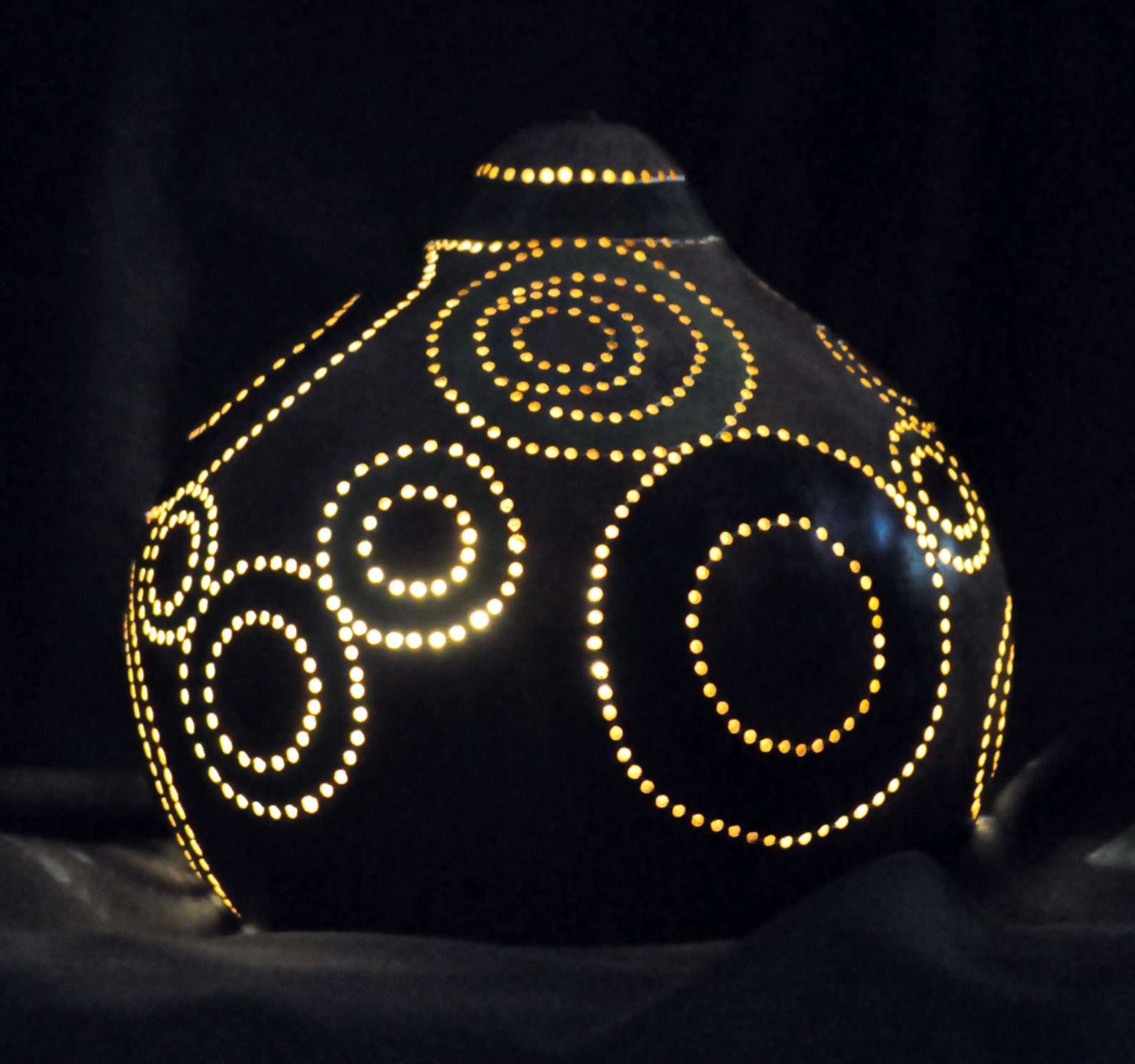 Hand Crafted Gourd Art, Gourd Lantern, Gourd Lamp, Night Light With ...
