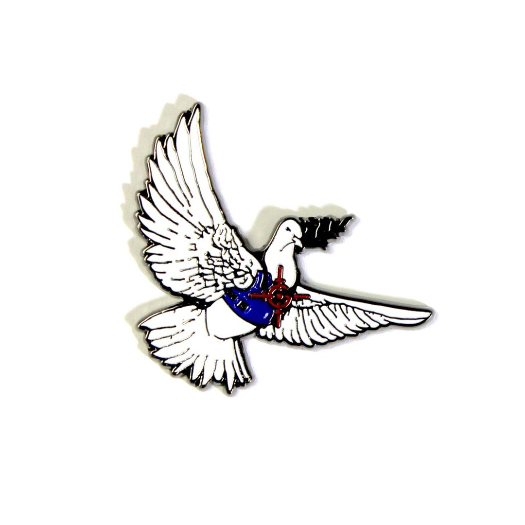 The Bullet Proof Dove Pin Streetart Pin, Hat Pin, Pin, Lapel Pin, Weed ...