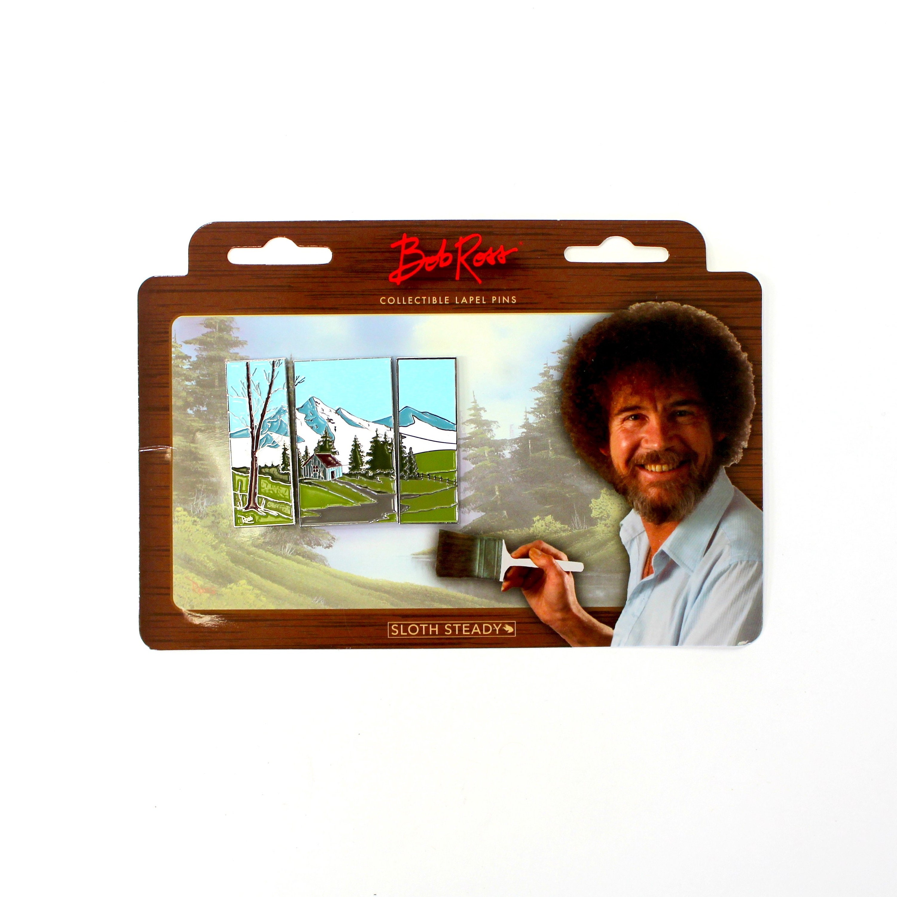 The Bob Ross Triptych Pin Set hat Pin Pin Lapel Pin Artist - Etsy