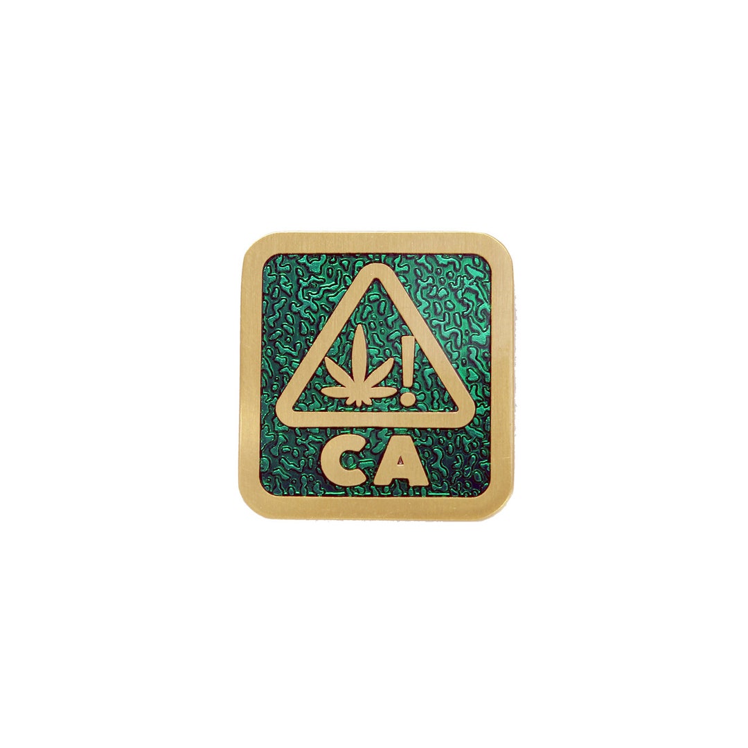 The West Coast Weed Pin in Green Weed Pot 420 Dab Wax Trippy Stoner 710 ...