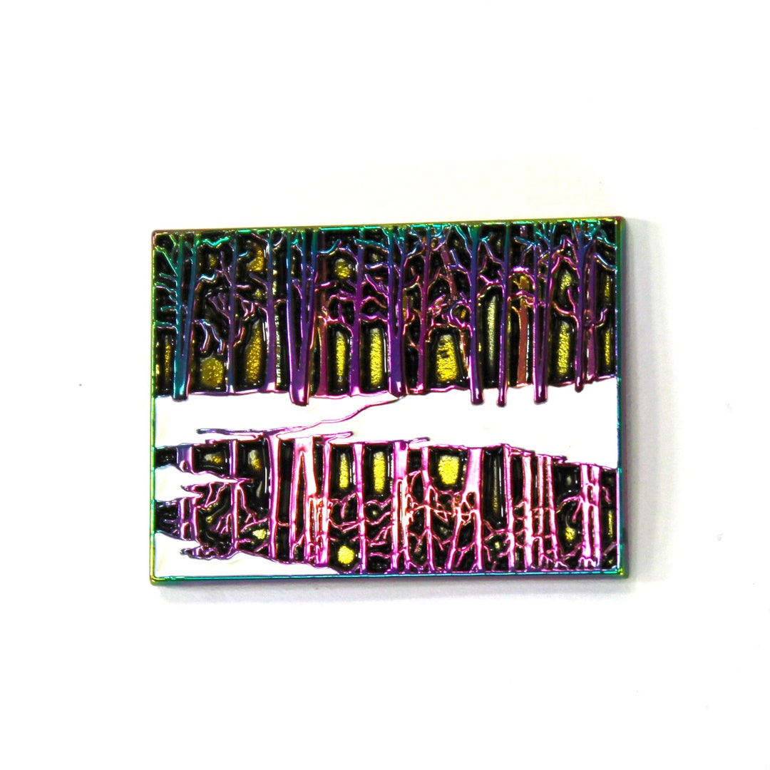 The Bob Ross Rainbow Forest Pin hat Pin Pin Lapel Pin - Etsy
