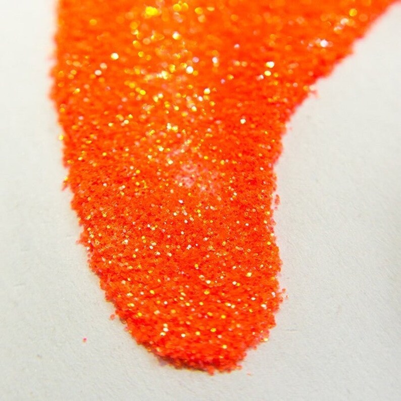 Fluorescent Neon Orange Glitter - Etsy