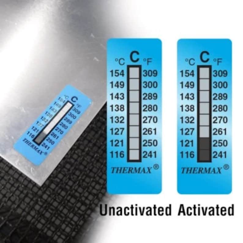 Thermax Irreversible Thermochromic Label 10 Level B - 10 Pack - Etsy