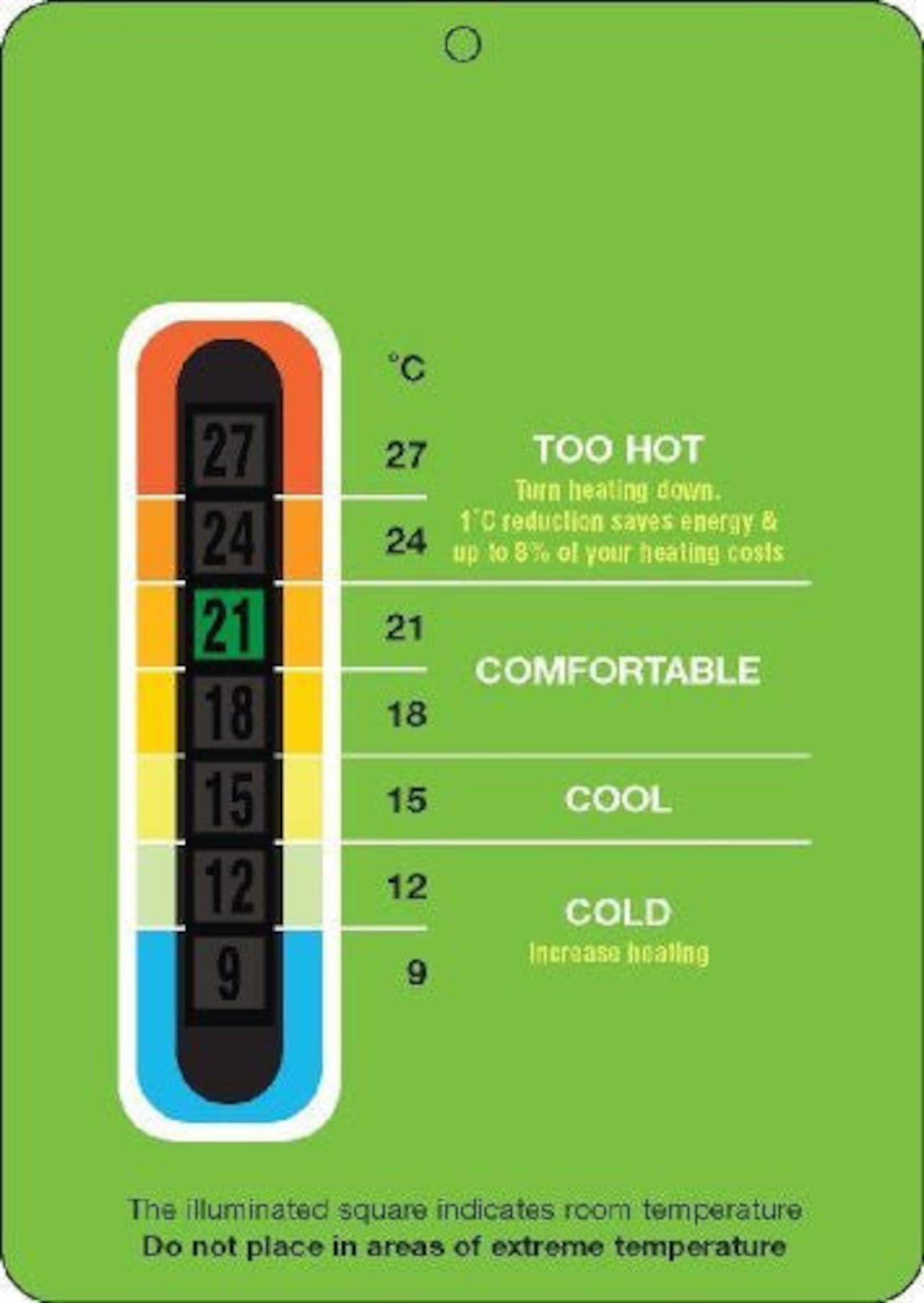 Green Eco Room Thermometer Card - Etsy
