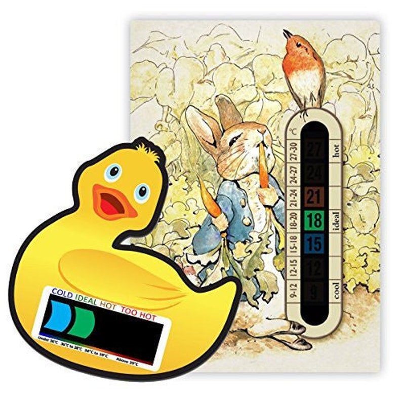 Peter Rabbit Pack (nursery and Room Thermometer and BGOR Duck Bath ...