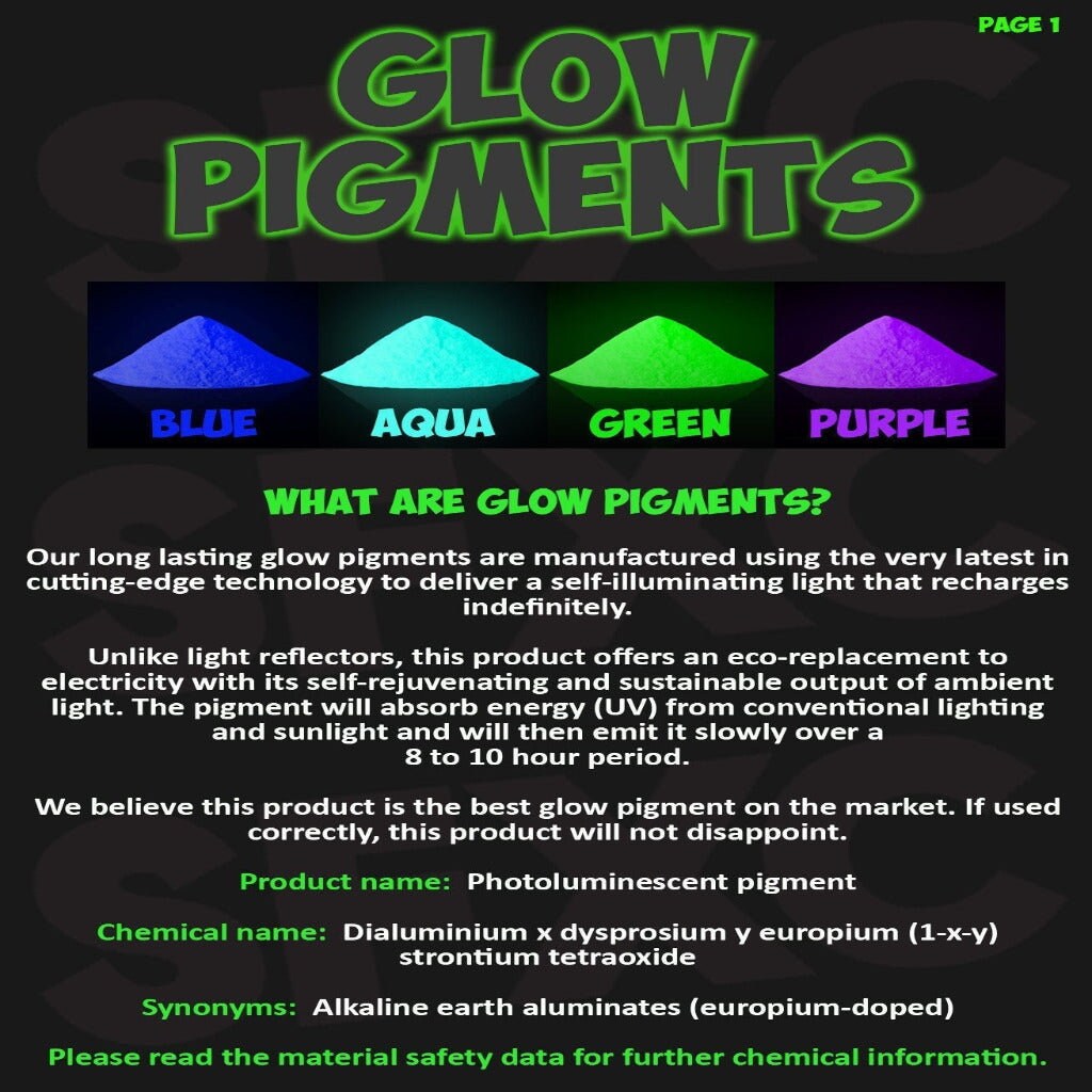 Sky Blue Glow in the Dark Powder - for Solvent Based Mediums - Etsy