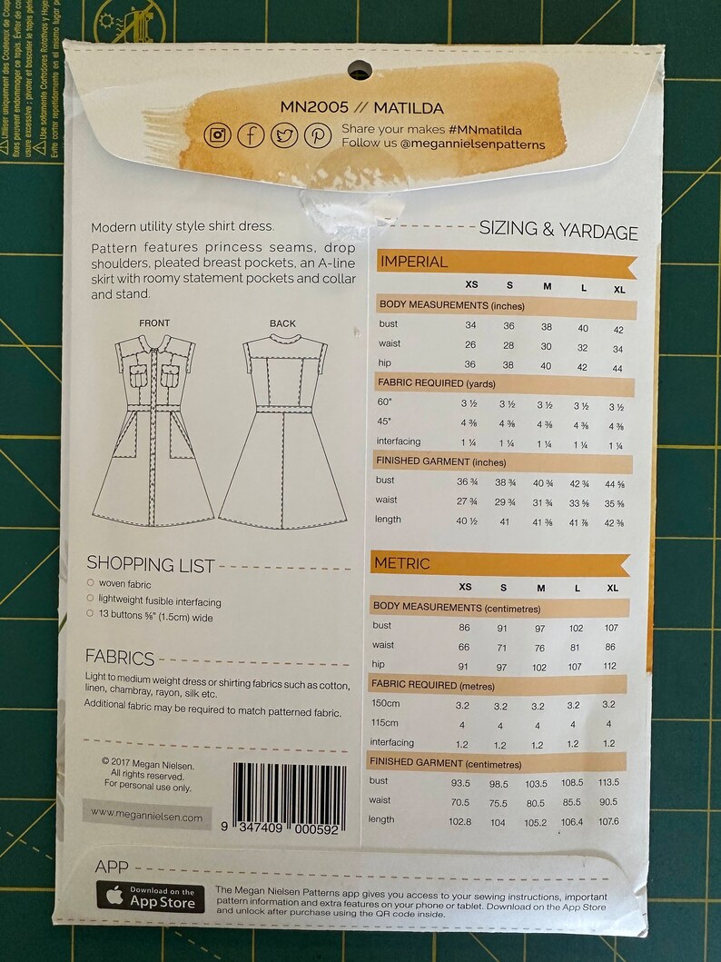 Megan Nielsen Patterns Matilda Dress - Etsy