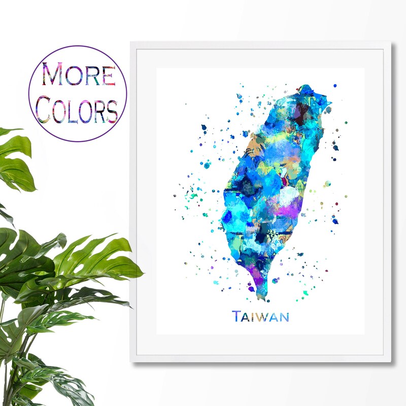 Taiwan Map - Etsy