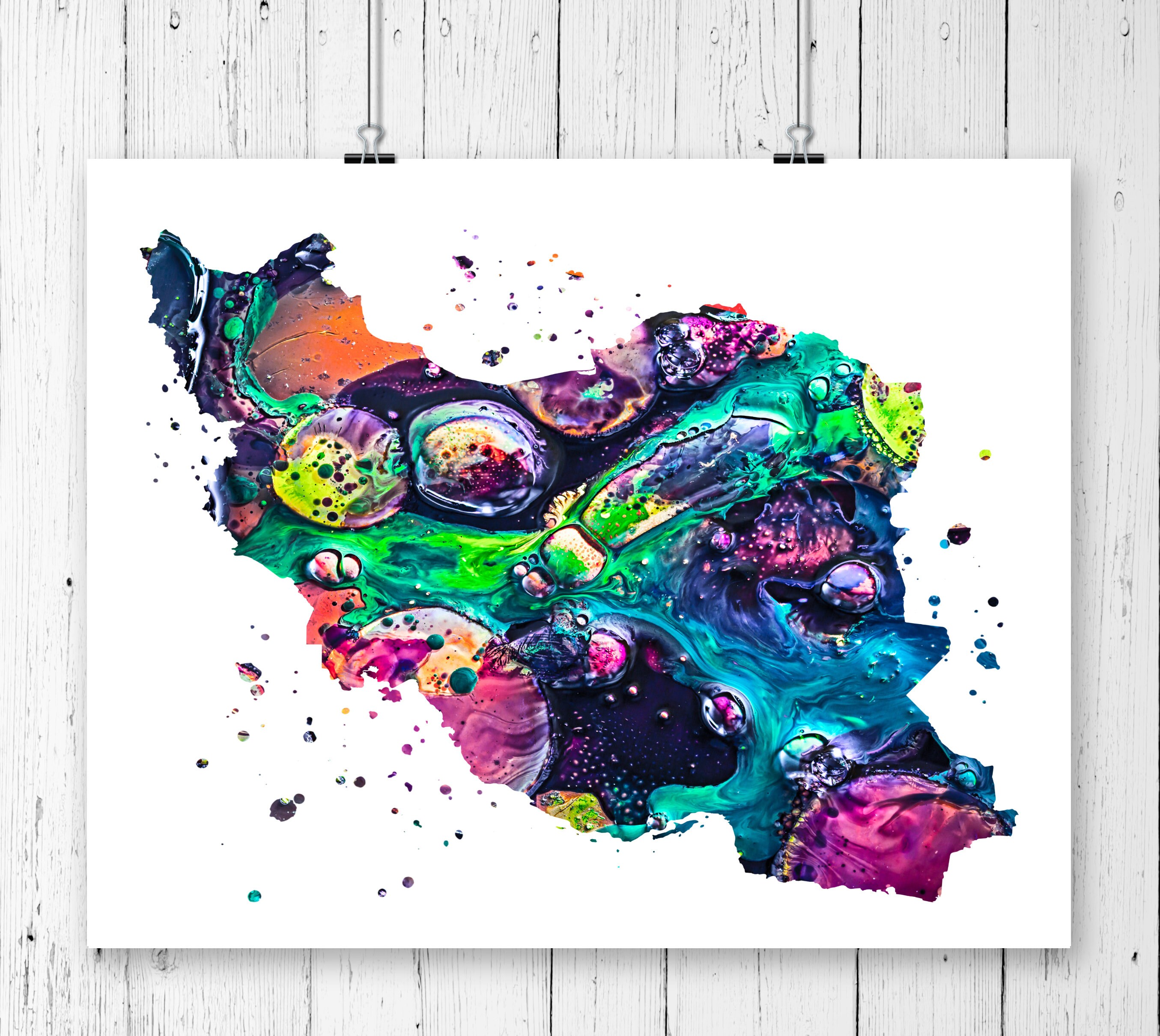 Iran Watercolor Map 2 Art Print Poster Wall Art | Etsy