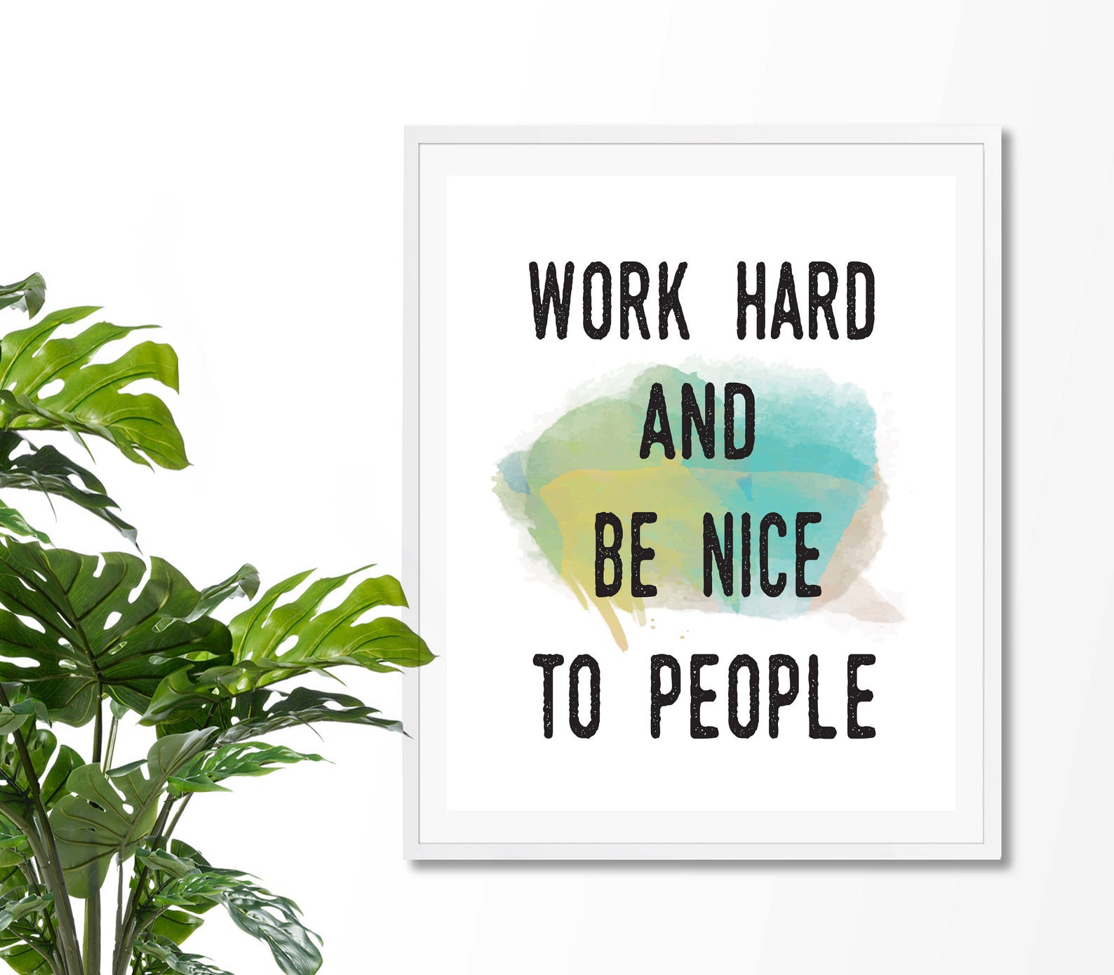 Work Hard and Be Nice to People 1 Quote Art Print Poster - Etsy
